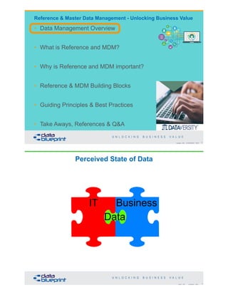 DataEd Slides: Unlock Business Value Using Reference and Master Data ...