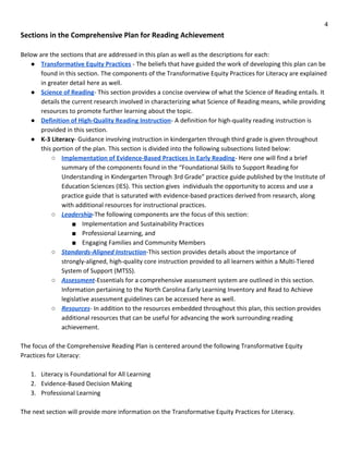 Comprehensive Plan for Reading Achievement | PDF