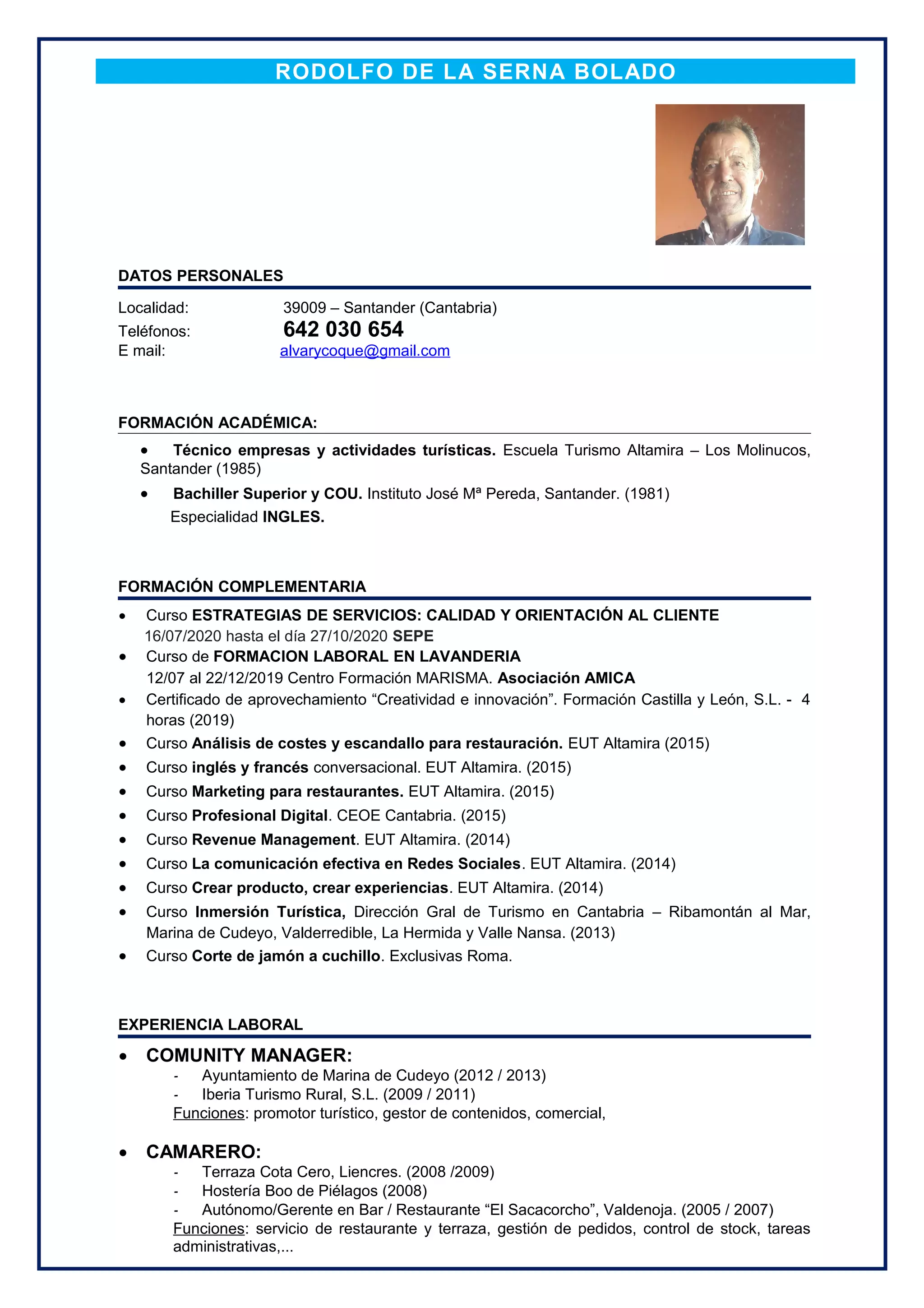 2020 cv rodolfo de la serna | PDF