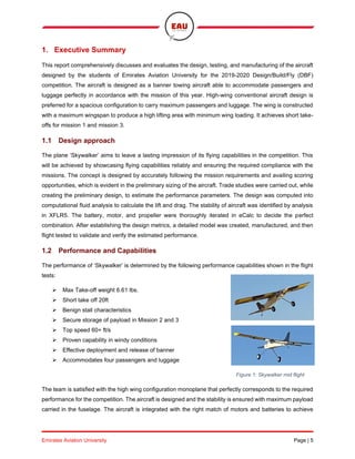 AIAA Design Build & Fly Design Report | PDF