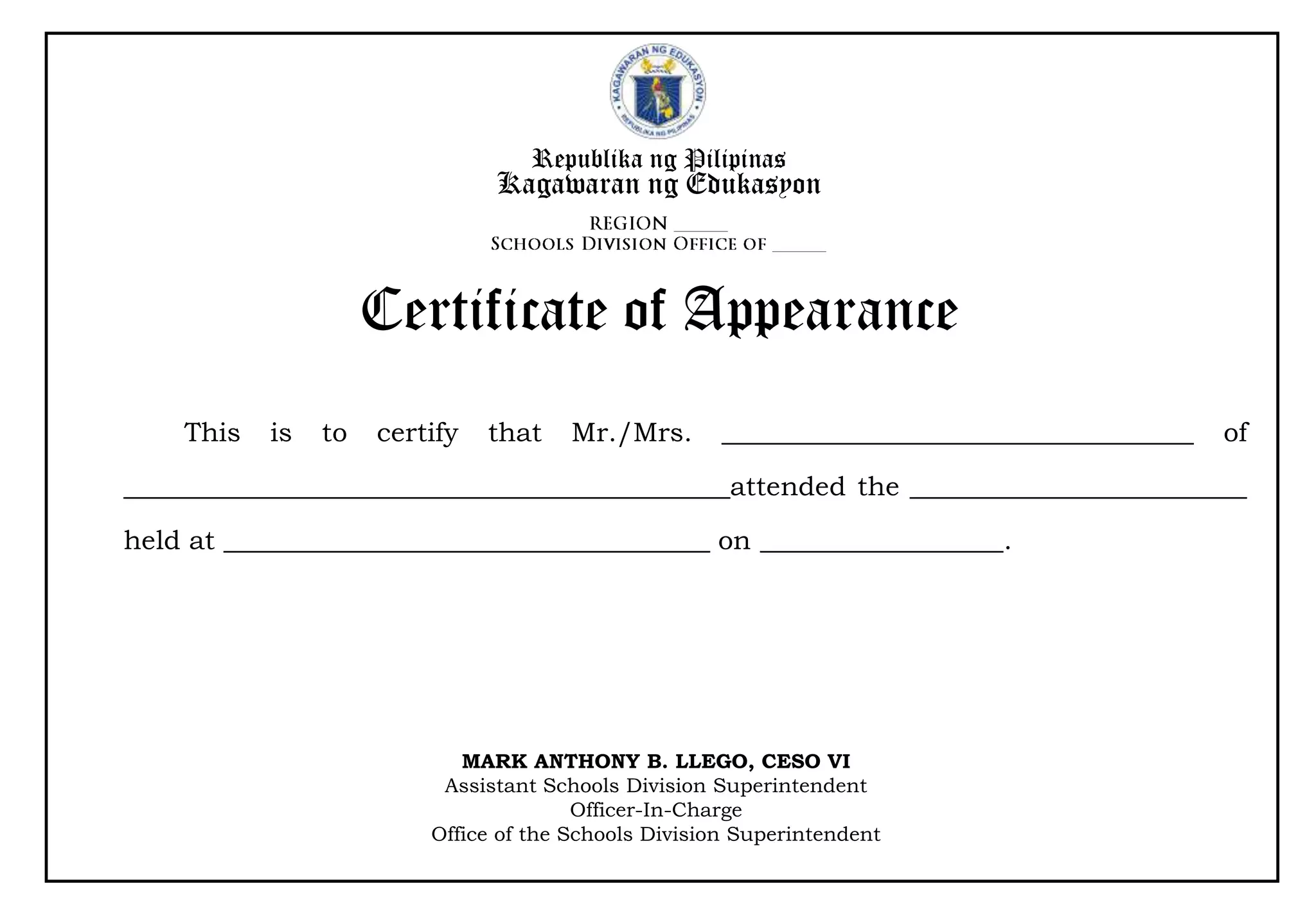 2020 DepEd Official Certificate Templates TeacherPH.com.pptx ...