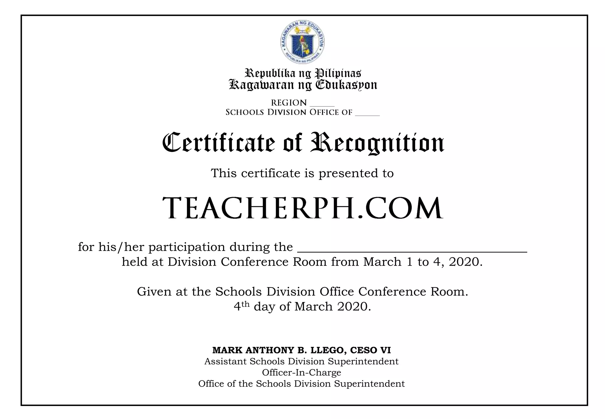 2020 DepEd Official Certificate Templates TeacherPH.com.pptx