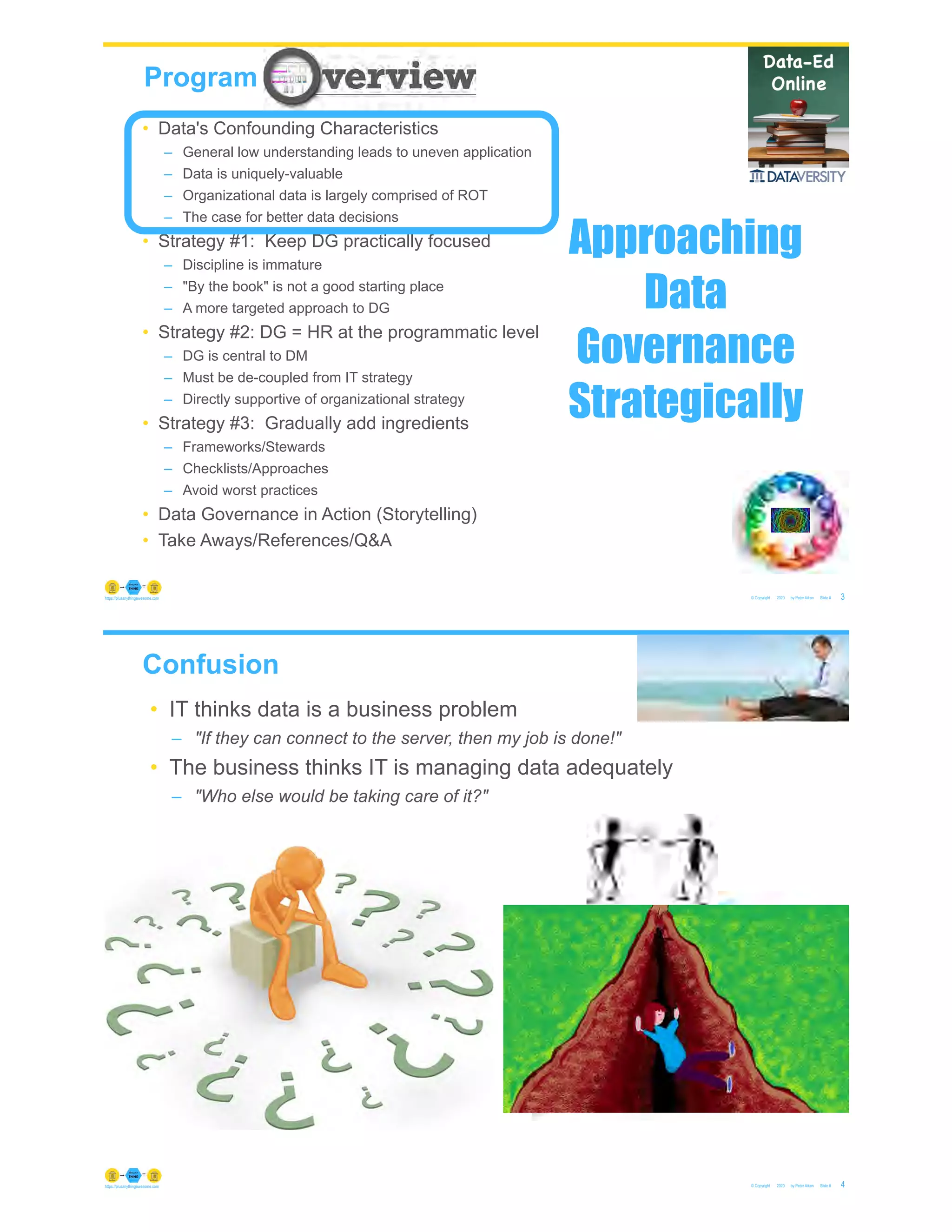 DataEd Slides: Approaching Data Governance Strategically | PDF