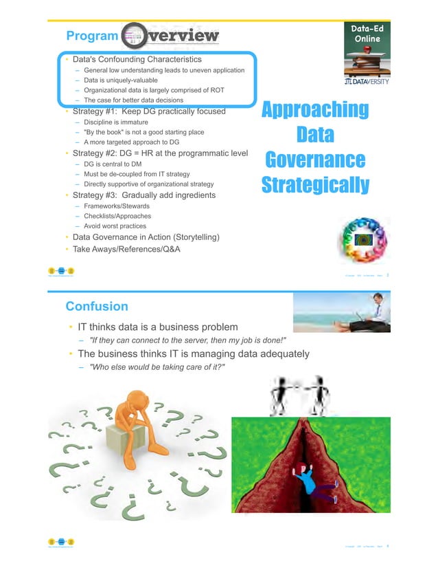 DataEd Slides: Approaching Data Governance Strategically | PDF