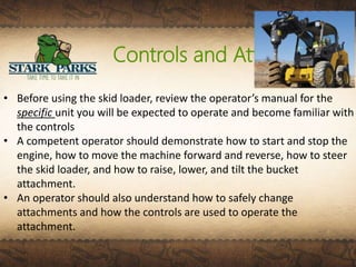 Equipment Operation, Skid Loader | PPTX