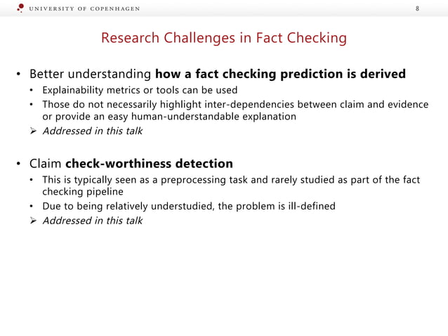 Towards Explainable Fact Checking | PDF