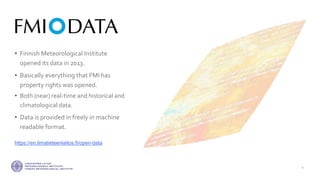 FMI Open Data on AWS Public dataset program | PPTX