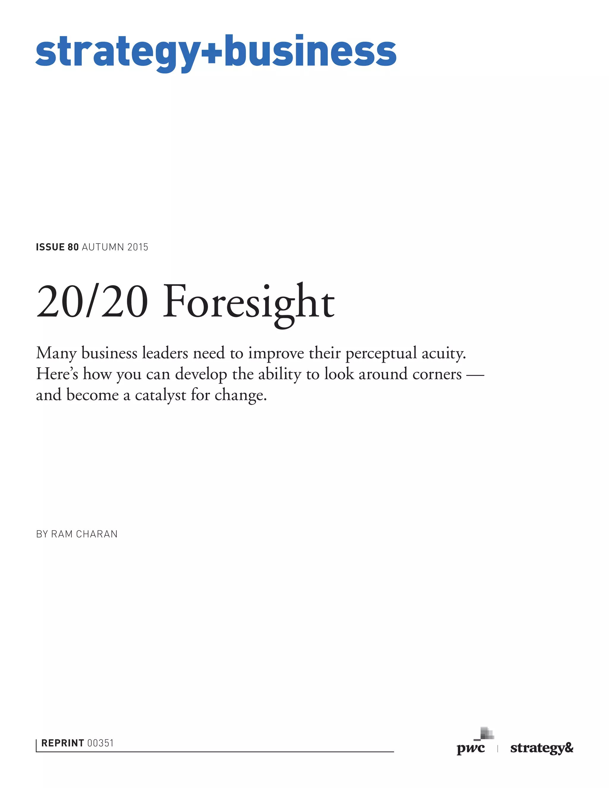 20/20 Foresight | PDF