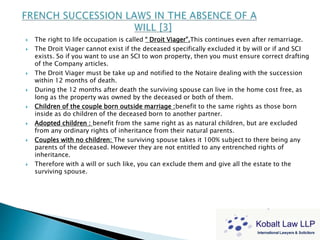 2020 french succession & inheritance presentation | PPT