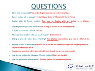2020 french succession & inheritance presentation | PPT