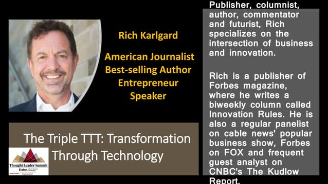Thought Leader Summit Session: The Triple TTT: Transformation Through ...