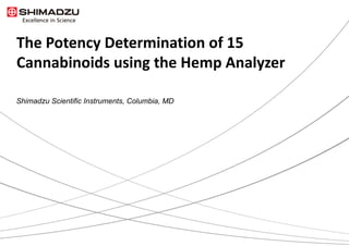 The Potency Determination of 15 Cannabinoids using the Hemp Analyzer | PDF