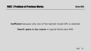 2020 ICLR PC-DARTS and Atom NAS | PPTX