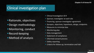Medical Devices Regulation (MDR) 2017/745 - Clinical investigations | PPTX