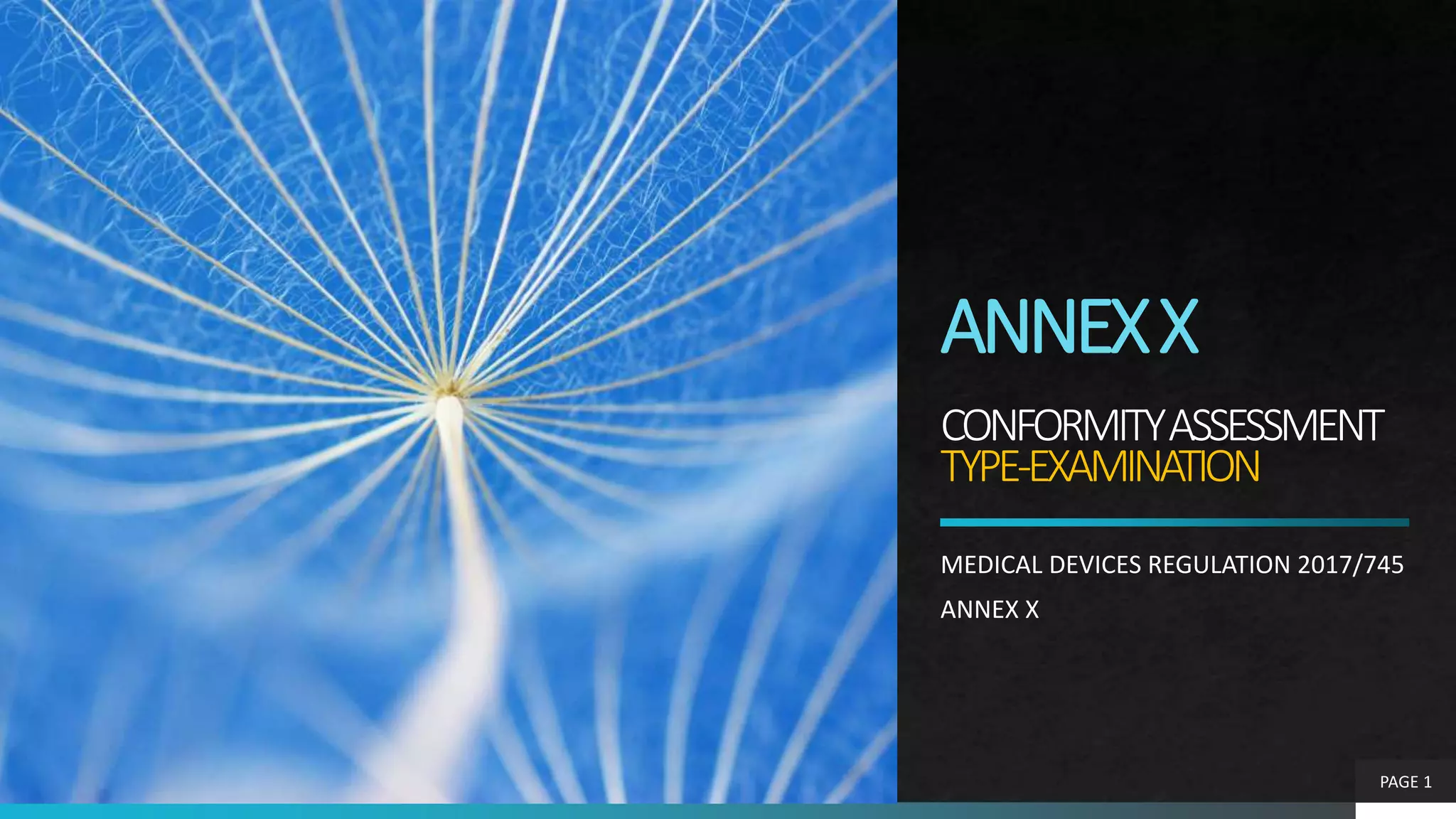 Medical Devices Regulation (MDR) 745/2017 - Annex X, Conformity assessment, Type examination | PPT