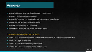Medical Devices Regulation (MDR) 2017/745 - Conformity assessment | PPTX