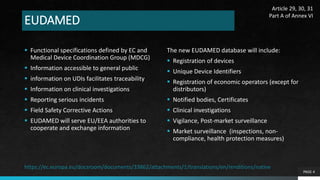 Medical Devices Regulation (MDR) 2017/745 - Identification, traceability | PPTX