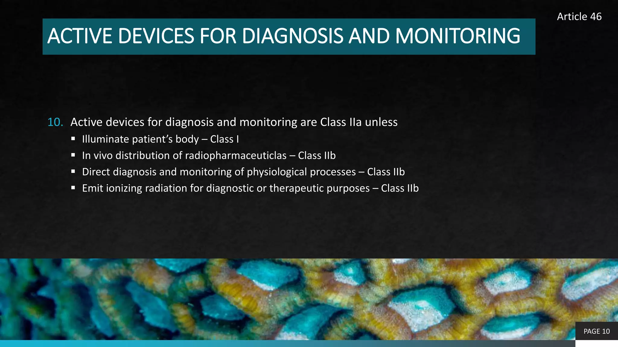 Medical Devices Regulation (MDR) 2017/745 - Classification of devices ...