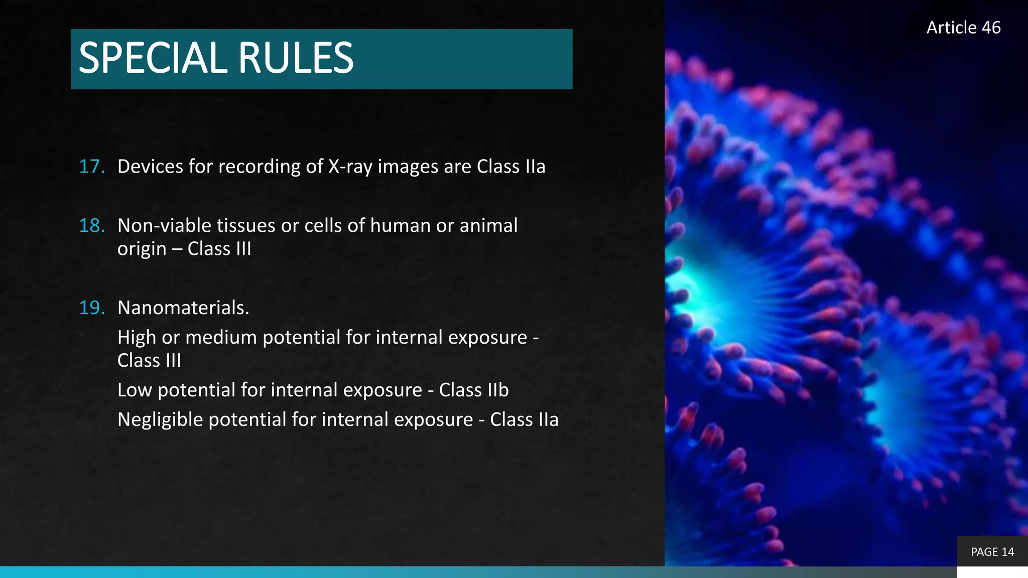 Medical Devices Regulation (MDR) 2017/745 - Classification of devices ...