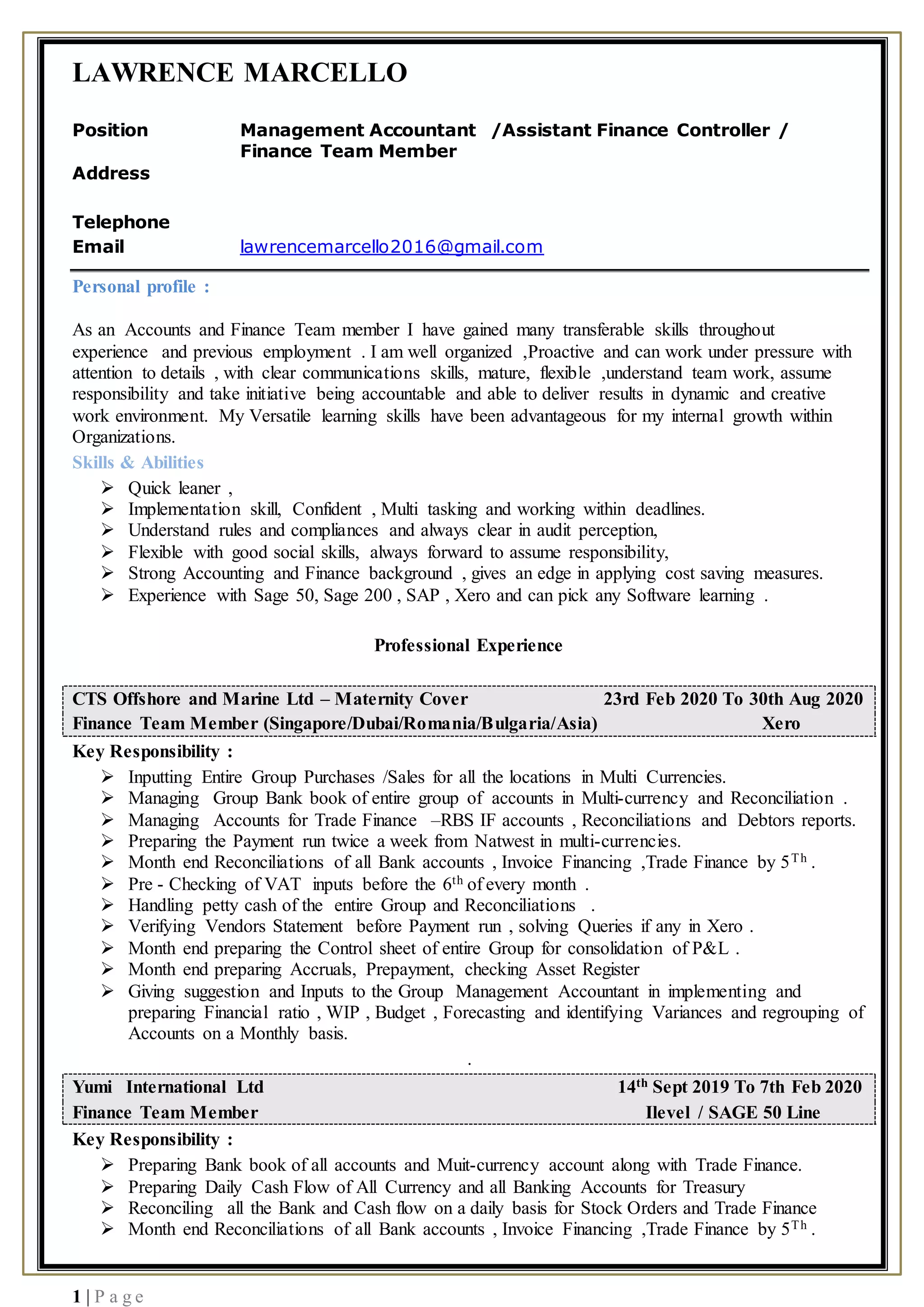 2020 lawrence marcello-cv_managment accountant _ aug 20 final 3 pages ...