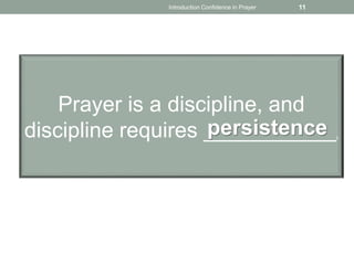 CONFIDENCE IN PRAYER - INTRODUCTION | PPT
