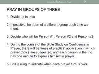 CONFIDENCE IN PRAYER - INTRODUCTION | PPT