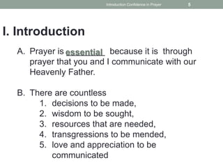 CONFIDENCE IN PRAYER - INTRODUCTION | PPT