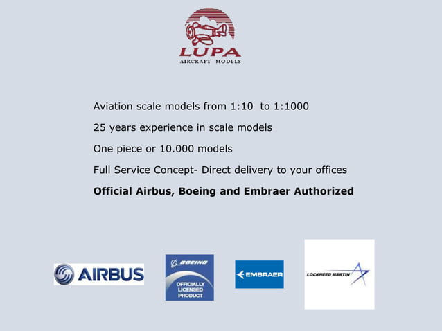 2020 lupa aircraft models general presentation | PPT
