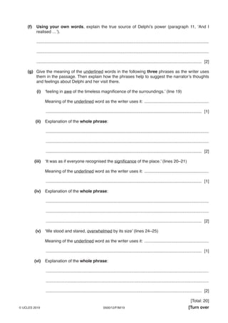 PRACTICE MOCK TEST 1 2020 QUESTION PAPER 1 | PDF