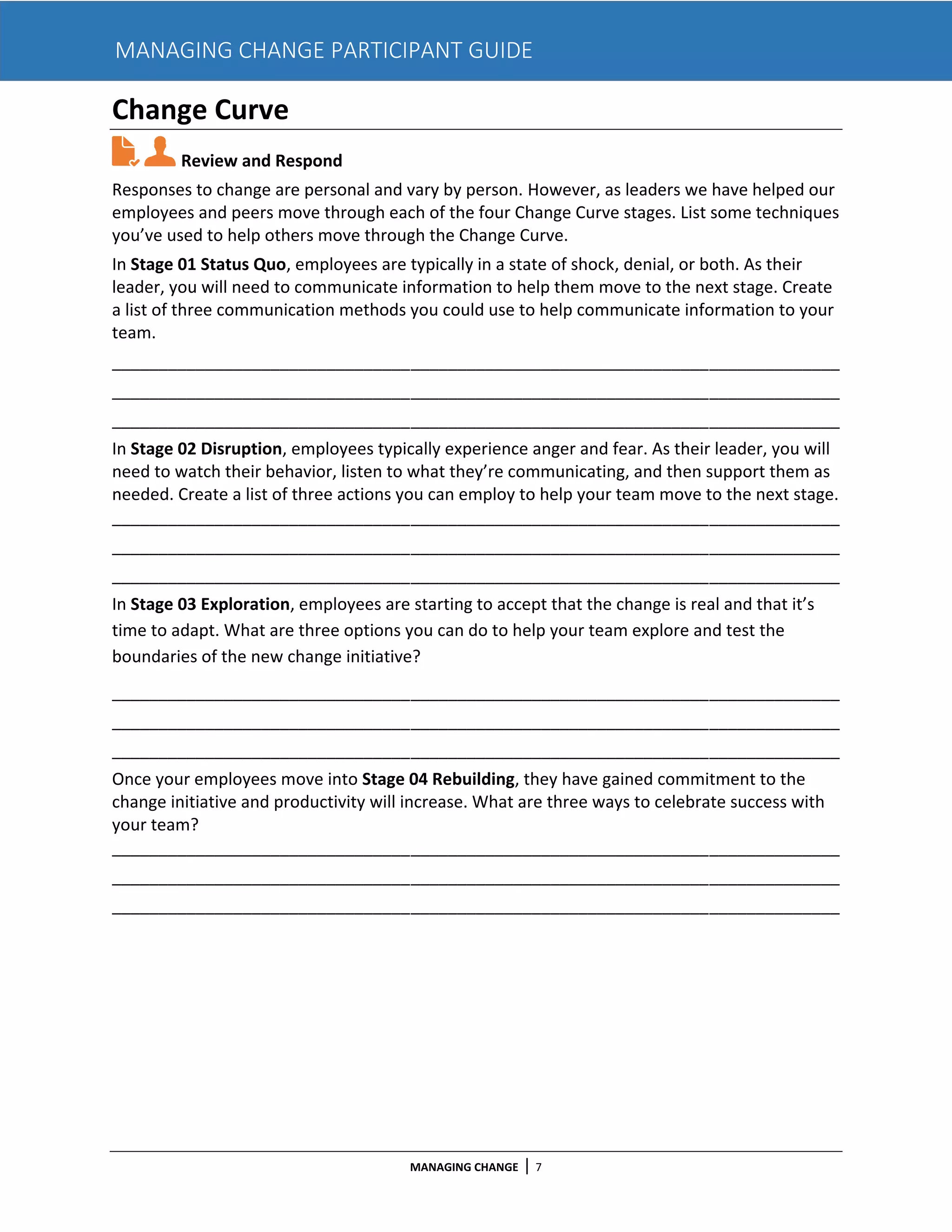 Managing Change Participant Guide | PDF