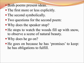 meaning and idea in English poetry | PPT