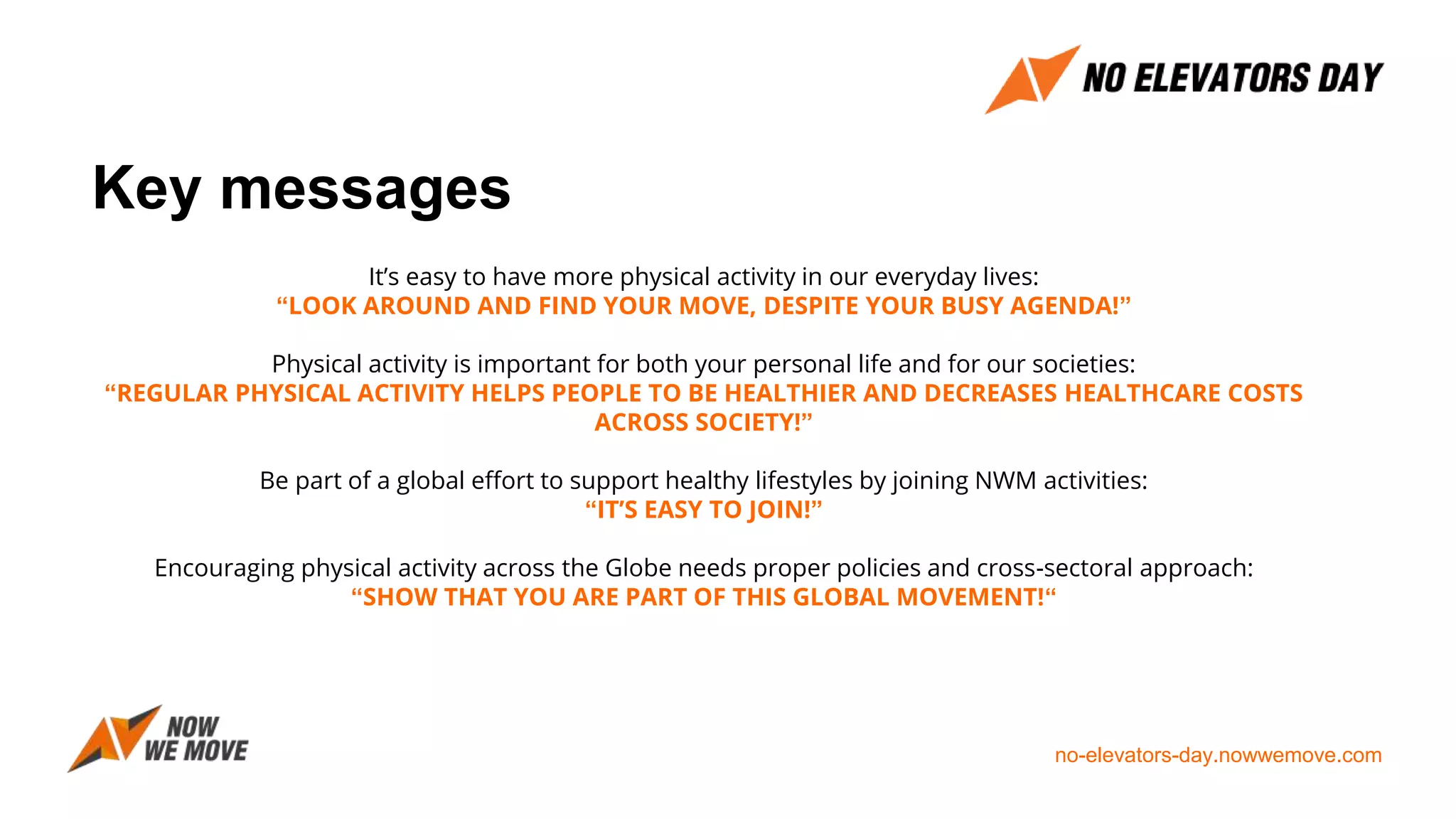 No Elevators Day Action Guide | PPTX