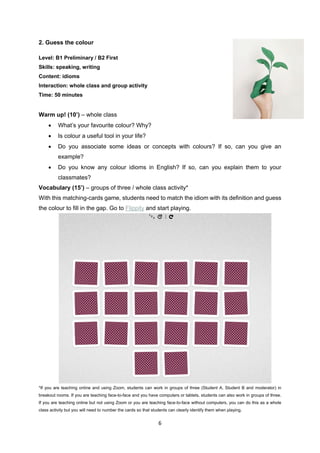 November 2020 - Cambridge English Teachers Activities | PDF