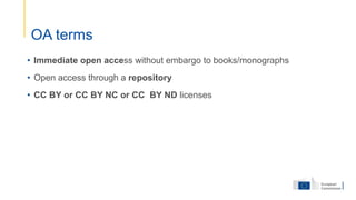 Books and Monographs in Horizon Europe- OPERAS 2020 | PPT