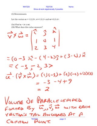 preTEST3A Double Integrals Solved | PDF