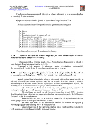 Metoda Saint Michele, metoda pentru evaluarea riscurilor profesionale | PDF
