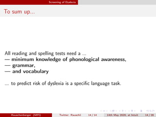 Technologies for Dyslexia | PDF