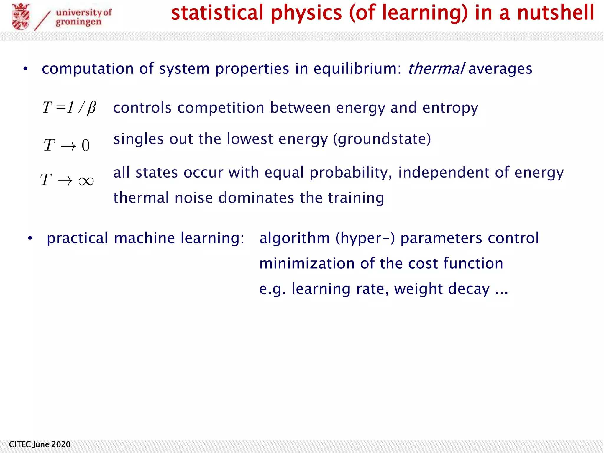 2020: Phase transitions in layered neural networks: ReLU vs. sigmoidal activation | PPT