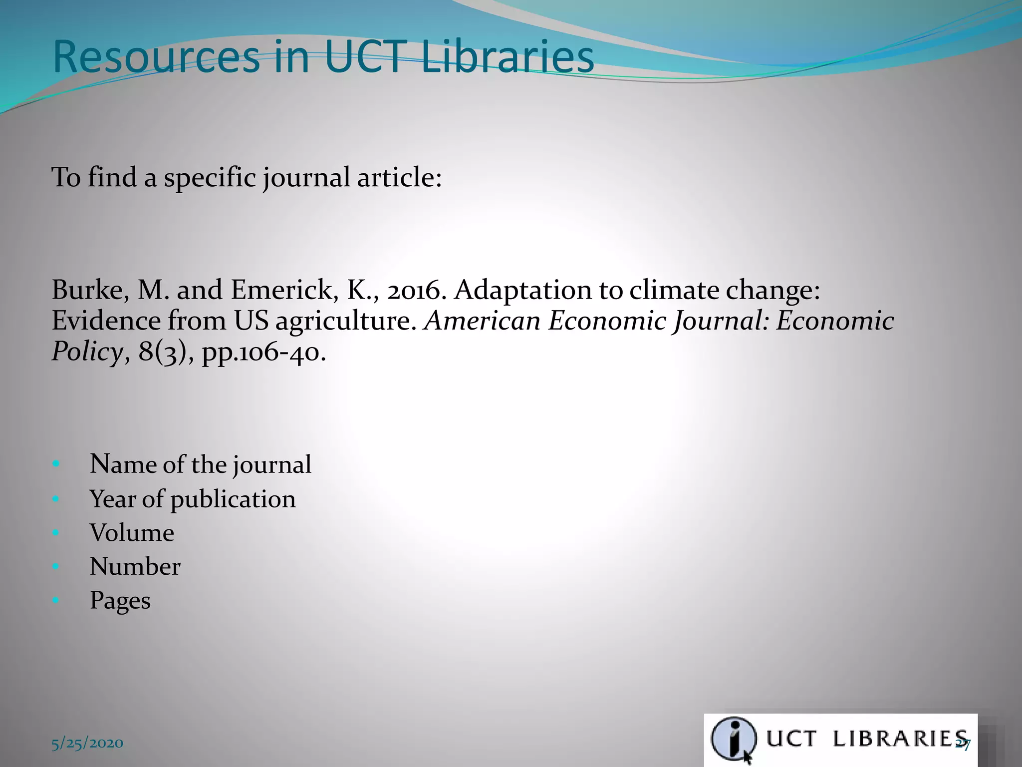 2020 resources in uct libraries_is_phd | PPT