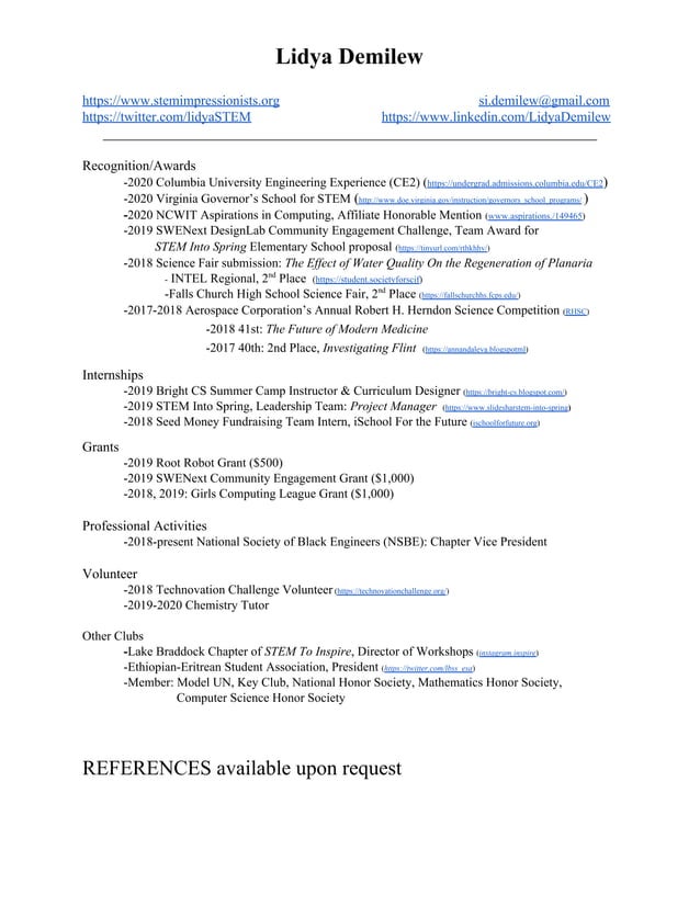 Lidya Demilew Resume | PDF