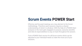 POWER Start - Scrum Events effectively organized | PDF