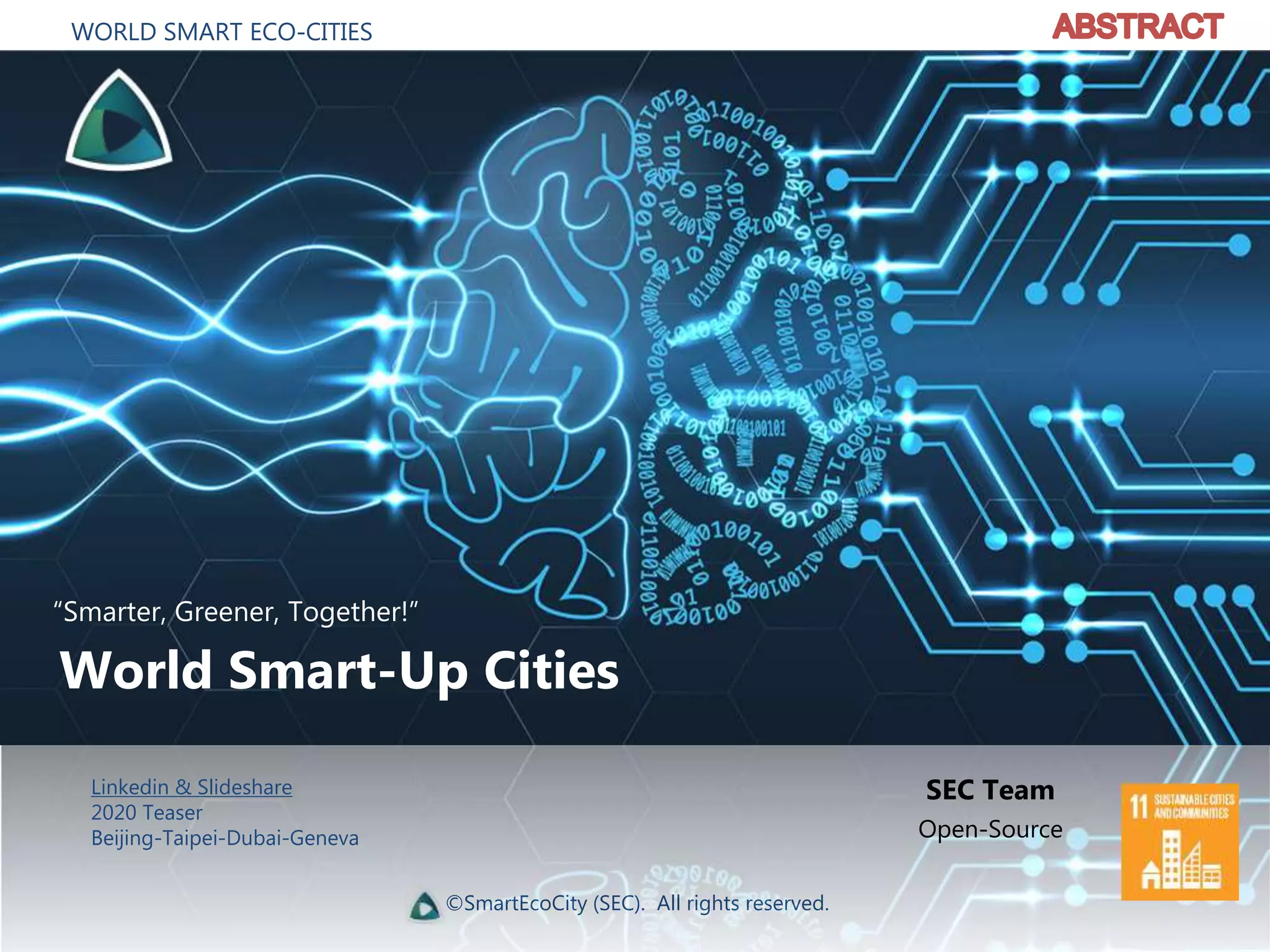 World Smart-Up Cities (Open-Source, Abstract) | PPTX