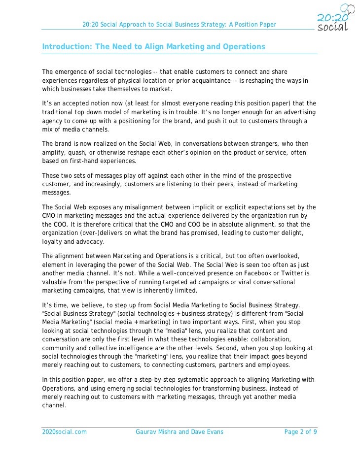 20 20 Social Position Paper On Social Business Strategy 20-20-social-position-paper-on-social-business-strategy