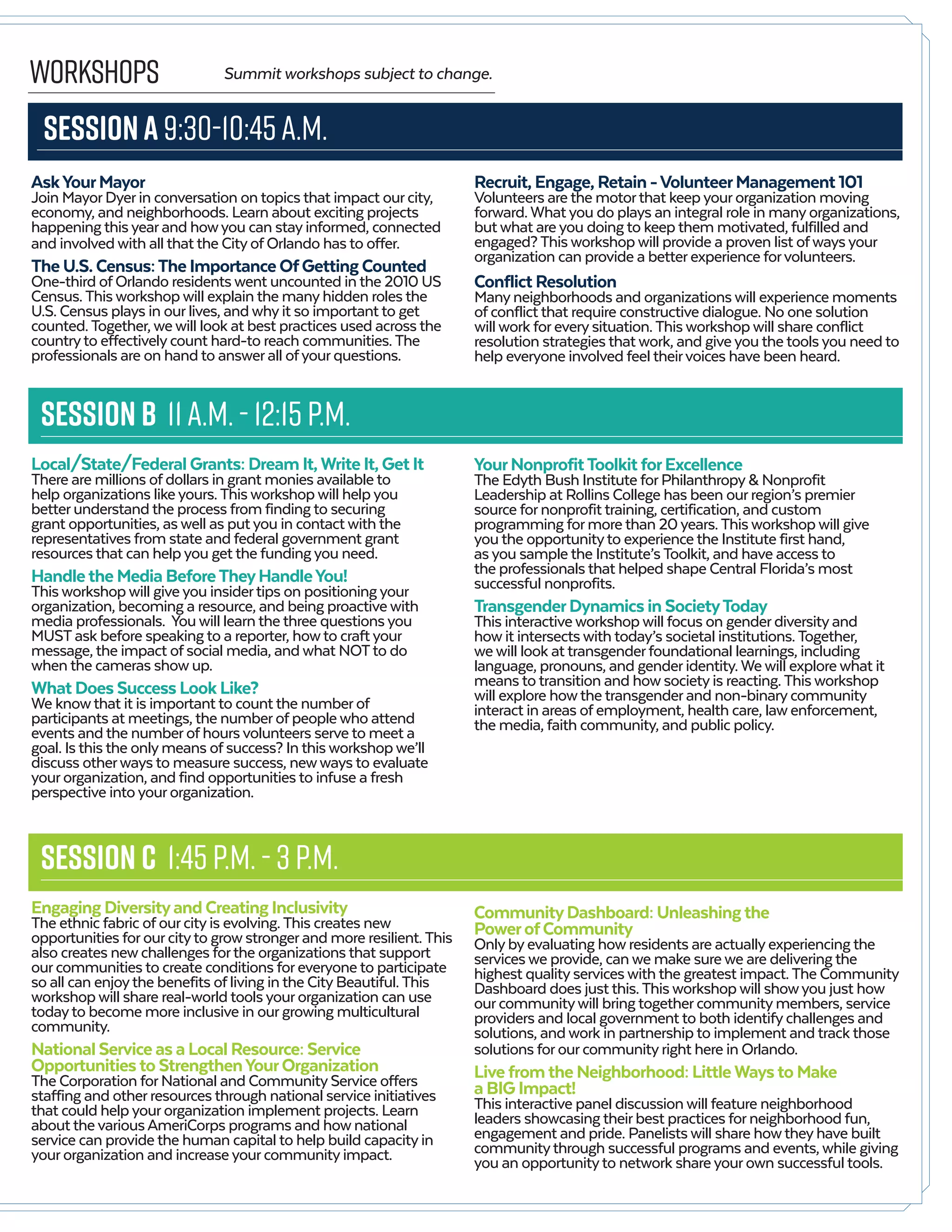 2020 SUMMIT PROGRAM | PDF