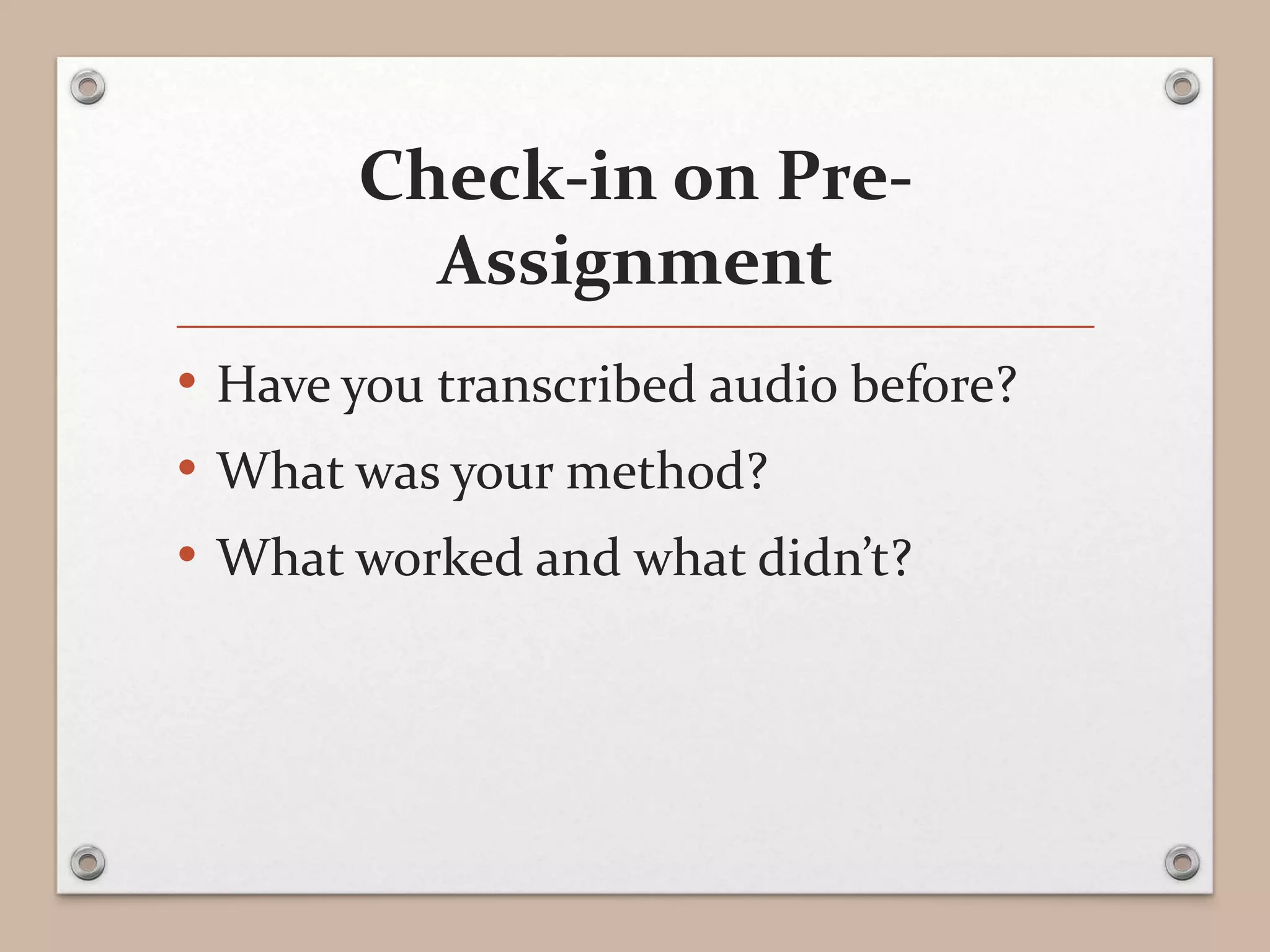 Tips on Transcribing Qualitative Interviews | PPTX