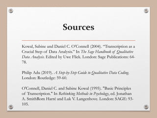 Tips on Transcribing Qualitative Interviews | PPTX