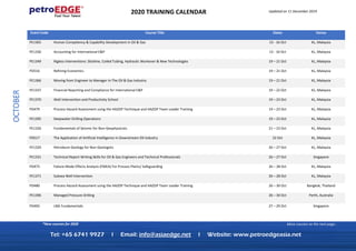 2020 training calendar | PDF
