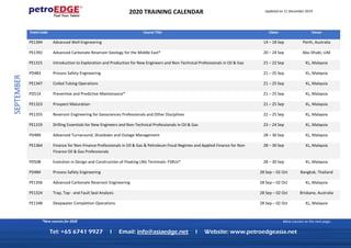 2020 training calendar | PDF