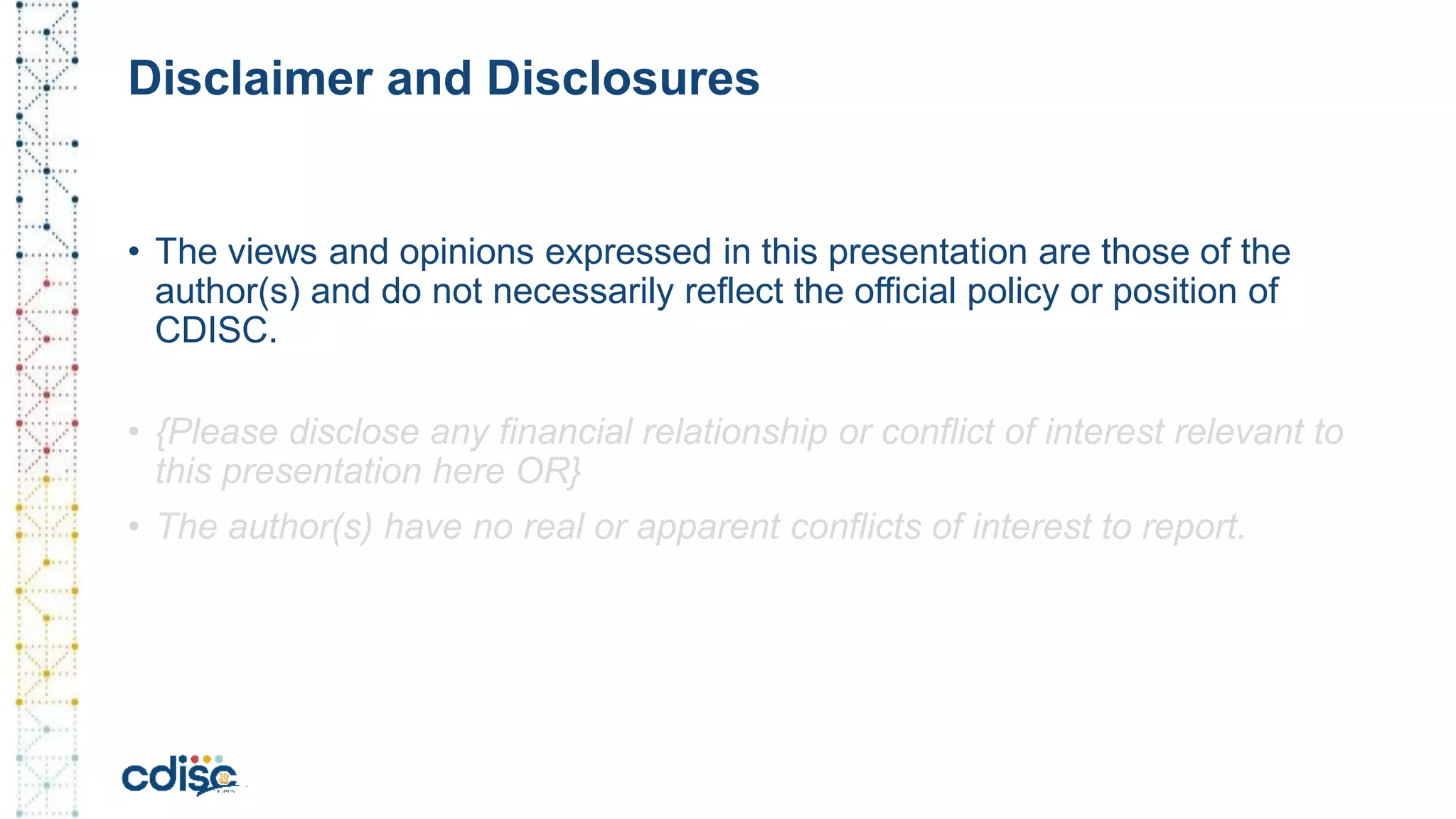 AI and the Future of Clinical Research - CDISC 2020 US Interchange ...