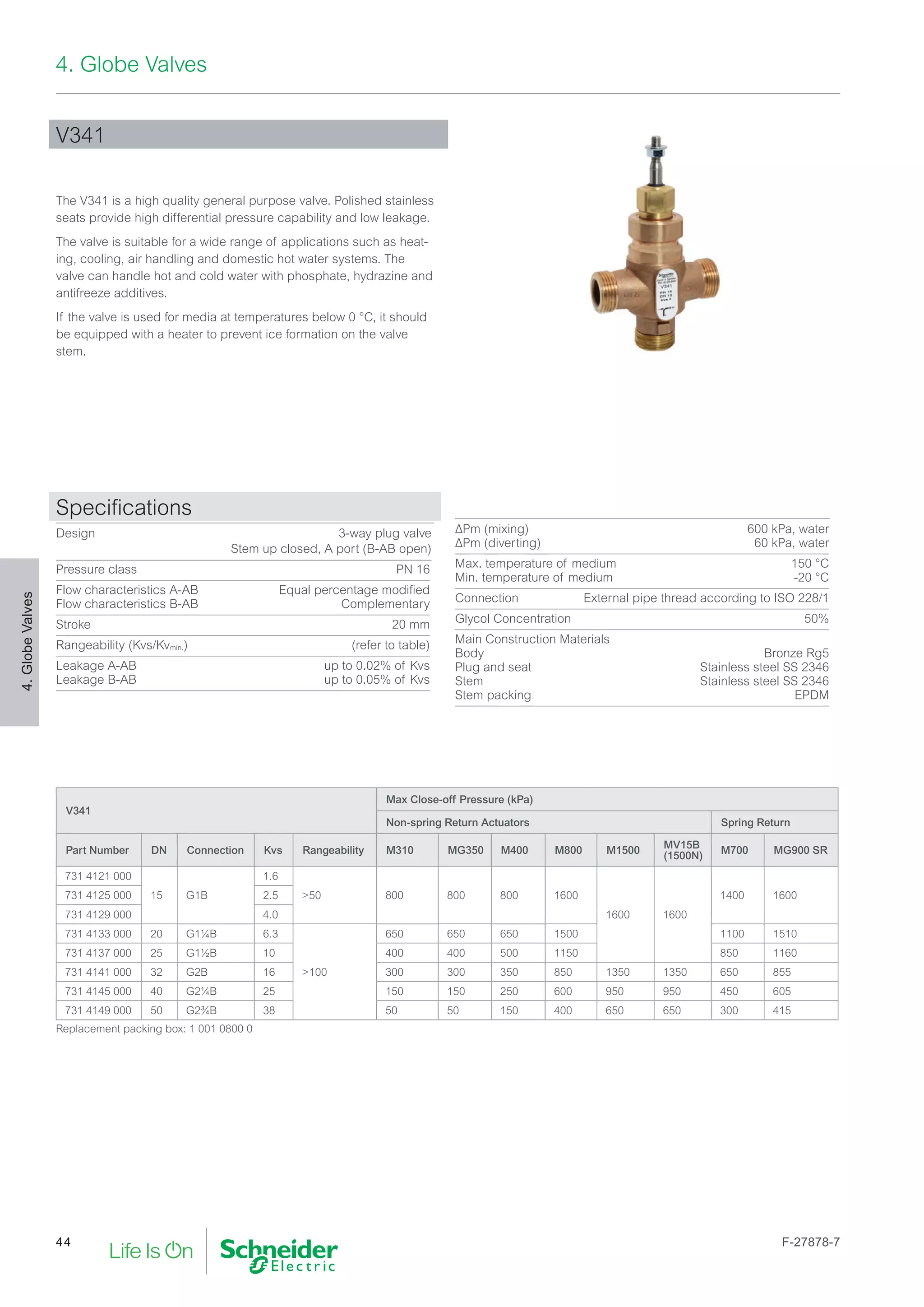 Valve and Actuator Catalog EMEA - Catalog Ecostruxure Building Solution ...